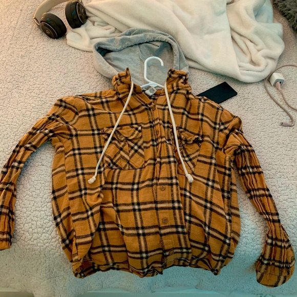 Forever 21 | Sweaters | Flannel With Detachable Hoodie | Poshmark
